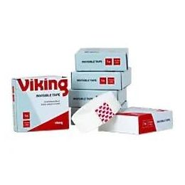 Viking Klebeband Invisible Transparent 19 mm (B) x 33 m (L) BOPP-Folie (Biaxial orientiertes Polypropylen) 6 Rollen à 33 m