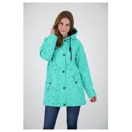 Regenjacke DEPROC ACTIVE "Friesennerz HALIFAX UMBRELLA" Gr. 44 (L), blau (türkis) Damen Jacken auch in Großen Größen erhältlich