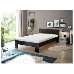 Futonbett Schlafkontor "Cannes", schwarz, B:125cm H:71cm L:204cm, Betten