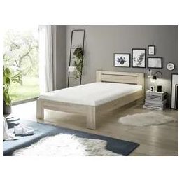 Futonbett Schlafkontor "Cannes", braun (eiche sonoma), B:125cm H:71cm L:204cm, Betten