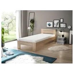 Futonbett Schlafkontor "Cannes", braun (eiche sonoma), B:95cm H:71cm L:204cm, Betten