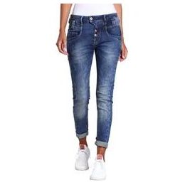 Slim-fit-Jeans Gang "94MARGE" Gr. 30, N-Gr, blau (blue used) Damen Jeans mit besonderem 4-Knopf-Verschluss Bestseller