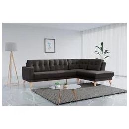 Sit & More Ecksofa SIT & MORE "Lavida L-Form" Sofas Gr. B/H/T: 298cm x 90cm x 198cm, Luxus-Microfaser Euphoria, Ottomane rechts, mit Kipper-mit Bettkasten-4 Rückenkissen-belastbar bis 660 kg, grau (fango) wahlweise mit Kippfunktion und Bettkasten