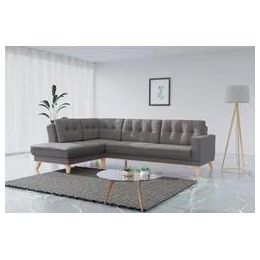 Sit & More Ecksofa SIT & MORE "Lavida L-Form" Sofas Gr. B/H/T: 298cm x 90cm x 198cm, Luxus-Microfaser Euphoria, Ottomane links, ohne Kipper-ohne Bettkasten-4 Rückenkissen-belastbar bis 660 kg, braun (schlamm) wahlweise mit Kippfunktion und Bettkasten