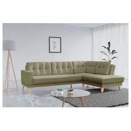 Sit & More Ecksofa SIT & MORE "Lavida L-Form" Sofas Gr. B/H/T: 298cm x 90cm x 198cm, Flachgewebe, Ottomane rechts, ohne Kipper-ohne Bettkasten-4 Rückenkissen-belastbar bis 660 kg, grün wahlweise mit Kippfunktion und Bettkasten