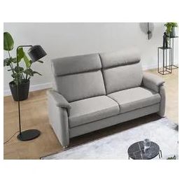 2-Sitzer Home Affaire "Turin auch mit Easy care-Bezug: leicht Wasser zu reinigen" Sofas Gr. B/H/T: 156 cm x 107 cm x 97 cm, Struktur weich, grau (platin) mit hochwertigem Federkern, hoher Rücken bietet besonderen Komfort