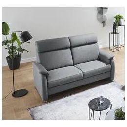 2-Sitzer Home Affaire "Turin auch mit Easy care-Bezug: leicht Wasser zu reinigen" Sofas Gr. B/H/T: 156 cm x 107 cm x 97 cm, Struktur, grau mit hochwertigem Federkern, hoher Rücken bietet besonderen Komfort