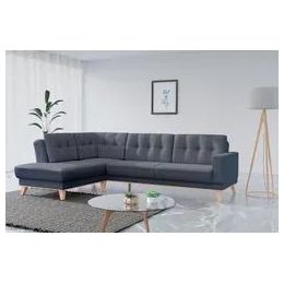 Sit & More Ecksofa SIT & MORE "Lavida L-Form" Sofas Gr. B/H/T: 298cm x 90cm x 198cm, Flachgewebe, Ottomane links, ohne Kipper-ohne Bettkasten-4 Rückenkissen-belastbar bis 660 kg, blau wahlweise mit Kippfunktion und Bettkasten