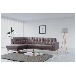 Sit & More Ecksofa SIT & MORE "Lavida L-Form" Sofas Gr. B/H/T: 298cm x 90cm x 198cm, Microfaser, Ottomane links, ohne Kipper-ohne Bettkasten-4 Rückenkissen-belastbar bis 660 kg, grau (hellgrau) wahlweise mit Kippfunktion und Bettkasten