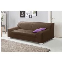 3-Sitzer DOMO collection "Amando" Sofas Gr. B/H/T: 190 cm x 74 cm x 79 cm, Kunstleder SOFTLUX, ohne Funktion, braun (espresso)