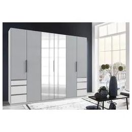 Kleiderschrank wimex "Level by fresh to go" Schränke Gr. B/H/T: 300cm x 216cm x 58cm, 6 St., weiß (weiß/light grey) mit Spiegeltüren und Schubladen