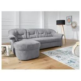 Ecksofa DOMO collection "Sarafina L-Form", grau, B:232cm H:83cm T:146cm, Luxus-Microfaser (92% Polyester, 8% Nylon), Microfaser PRIMABELLE (100% Polyester), Microfaser PRIMABELLE (100% Polyester) / Struktur (90% Polyester; 10% Polyacryl), Sofas, wahlweise mit Bettfunktion, optional mit Federkern