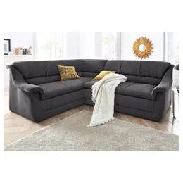 Ecksofa DOMO collection "Lale L-Form" Sofas Gr. B/H/T: 251cm x 88cm x 193cm, Struktur, langer Schenkel rechts, ohne Bettfunktion, grau (anthrazit) mit langem Schenkel, wahlweise Bettfunktion