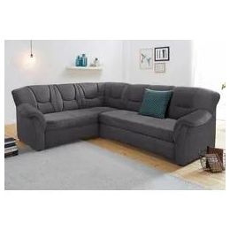 Ecksofa DOMO collection "Sarafina L-Form" Sofas Gr. B/H/T: 240cm x 83cm x 190cm, Luxus-Microfaser, langer Schenkel rechts, mit Bettfunktion-mit Federkern, braun (espresso) wahlweise mit Bettfunktion, optional Federkern