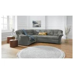 Ecksofa DOMO collection "Sarafina L-Form" Sofas Gr. B/H/T: 240cm x 83cm x 190cm, Struktur fein, langer Schenkel rechts, ohne Bettfunktion-mit Federkern, grau (steelgrau) wahlweise mit Bettfunktion, optional Federkern