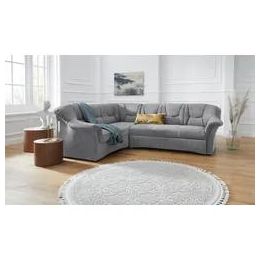 Ecksofa DOMO collection "Sarafina L-Form" Sofas Gr. B/H/T: 240cm x 83cm x 190cm, Chenille, langer Schenkel rechts, ohne Bettfunktion-mit Federkern, grau wahlweise mit Bettfunktion, optional Federkern