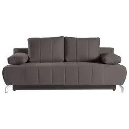 Schlafsofa WERK2 "Troya" Sofas Gr. B/H/T: 210cm x 95cm x 95cm, Struktur grob, braun 2-Sitzer Sofa und Schlafcouch mit Federkern & Bettkasten