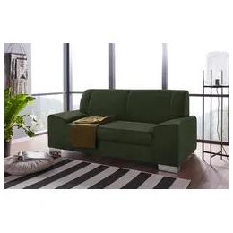 2-Sitzer DOMO collection "Anzio" Sofas Gr. B/H/T: 184cm x 85cm x 93cm, Struktur fein, Mit Federkern, grün (dunkelgrün) wahlweise mit Federkern