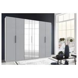 Kleiderschrank wimex "Level by fresh to go" Schränke Gr. B/H/T: 300cm x 216cm x 58cm, 6 St., weiß (weiß/light grey) mit Spiegeltüren