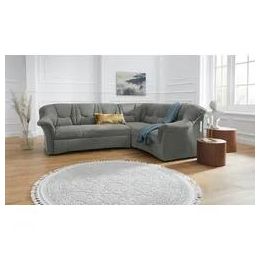 Ecksofa DOMO collection "Sarafina L-Form", grau (steelgrau), B:240cm H:83cm T:190cm, Microfaser PRIMABELLE (100% Polyester) / Struktur (90% Polyester; 10% Polyacryl), Luxus-Microfaser (92% Polyester, 8% Nylon), Microfaser PRIMABELLE (100% Polyester), Sofas, wahlweise mit Bettfunktion, optional mit Federkern