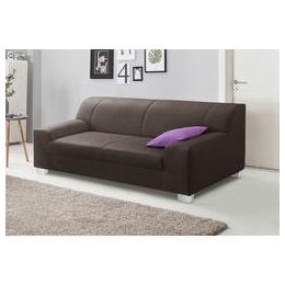 3-Sitzer DOMO collection "Amando" Sofas Gr. B/H/T: 190 cm x 74 cm x 79 cm, NaturLEDER, ohne Funktion, braun