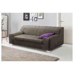 3-Sitzer DOMO collection "Amando" Sofas Gr. B/H/T: 190 cm x 74 cm x 79 cm, Struktur, ohne Funktion, braun (braun, beige)