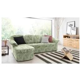 Ecksofa DOMO collection "Pegnitz L-Form" Sofas Gr. B/H/T: 238cm x 82cm x 141cm, Luxus-Microfaser, Recamiere links, ohne Bettfunktion, grün wahlweise mit Bettfunktion