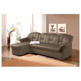 Ecksofa DOMO collection "Papenburg L-Form" Sofas Gr. B/H/T: 235cm x 84cm x 82cm, Struktur, Recamiere links, mit Bettfunktion, braun in großer Farbvielfalt, wahlweise mit Bettfunktion