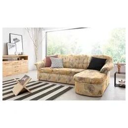 Ecksofa DOMO collection "Pegnitz L-Form" Sofas Gr. B/H/T: 238cm x 82cm x 141cm, Luxus-Microfaser, Recamiere rechts, ohne Bettfunktion, beige wahlweise mit Bettfunktion