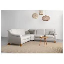 Ecksofa Home Affaire "Caldera L-Form" Sofas Gr. B/T: 270 cm x 250 cm, Easy care, langer Schenkel rechts, mit Kopfteilverstellung-mit Bettfunktion-mit Schubkasten, silberfarben (silber) Federkern, wahlweise mit Kopfteilverstellung, Bettfunktion, Bettkasten