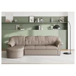 Ecksofa DOMO collection "Pegnitz L-Form" Sofas Gr. B/H/T: 238cm x 82cm x 141cm, Struktur, Recamiere links, ohne Bettfunktion, beige wahlweise mit Bettfunktion