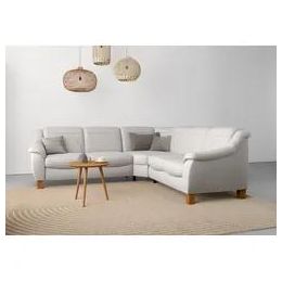 Ecksofa Home Affaire "Caldera L-Form" Sofas Gr. B/H/T: 270cm x 91cm x 250cm, Easy care, langer Schenkel links, ohne Kopfteilverstellung-ohne Bettfunktion-ohne Schubkasten, silberfarben (silber) Federkern, wahlweise mit Kopfteilverstellung, Bettfunktion, Bettkasten