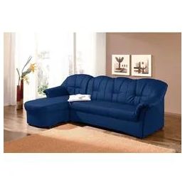 Ecksofa DOMO collection "Papenburg L-Form" Sofas Gr. B/H/T: 235 cm x 84 cm x 82 cm, Microfaser PRIMABELLE, Recamiere links, ohne Bettfunktion, blau in großer Farbvielfalt, wahlweise mit Bettfunktion