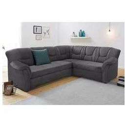 Ecksofa DOMO collection "Sarafina L-Form", grau (anthrazit), B:240cm H:83cm T:190cm, Microfaser PRIMABELLE (100% Polyester) / Struktur (90% Polyester; 10% Polyacryl), Luxus-Microfaser (92% Polyester, 8% Nylon), Microfaser PRIMABELLE (100% Polyester), Sofas, wahlweise mit Bettfunktion, optional mit Federkern