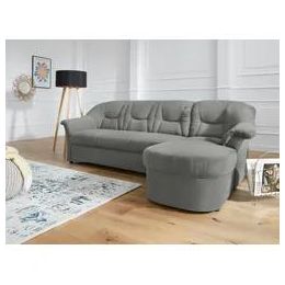 Ecksofa DOMO collection "Sarafina L-Form", grau (steelgrau), B:232cm H:83cm T:146cm, Luxus-Microfaser (92% Polyester, 8% Nylon), Microfaser PRIMABELLE (100% Polyester), Microfaser PRIMABELLE (100% Polyester) / Struktur (90% Polyester; 10% Polyacryl), Sofas, wahlweise mit Bettfunktion, optional mit Federkern