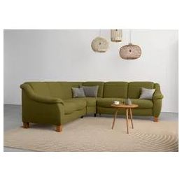 Ecksofa Home Affaire "Caldera L-Form" Sofas Gr. B/H/T: 270cm x 91cm x 250cm, Easy care, langer Schenkel rechts, ohne Kopfteilverstellung-ohne Bettfunktion-ohne Schubkasten, grün (olive) Federkern, wahlweise mit Kopfteilverstellung, Bettfunktion, Bettkasten