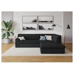 Ecksofa DOMO collection "Topper L-Form", grau (anthrazit, gr), B:237cm H:78cm T:200cm, Sofas, mit Ottomane, wahlweise mit Schlaffunktion