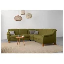 Ecksofa Home Affaire "Caldera L-Form" Sofas Gr. B/H/T: 270cm x 91cm x 250cm, Easy care, langer Schenkel links, ohne Kopfteilverstellung-ohne Bettfunktion-ohne Schubkasten, grün (olive) Federkern, wahlweise mit Kopfteilverstellung, Bettfunktion, Bettkasten