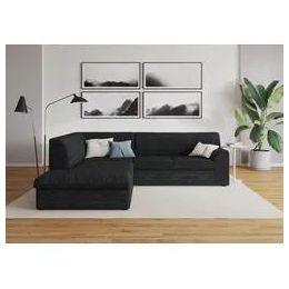 Ecksofa DOMO collection "Topper L-Form", grau (anthrazit, gr), B:237cm H:78cm T:200cm, Sofas, mit Ottomane, wahlweise mit Schlaffunktion