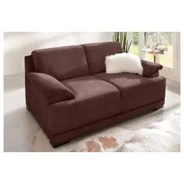 2-Sitzer Home Affaire "Telos" Sofas Gr. B/H/T: 186 cm x 80 cm x 96 cm, Microfaser PRIMABELLE, ohne Funktion, braun mit Boxspring-Federung