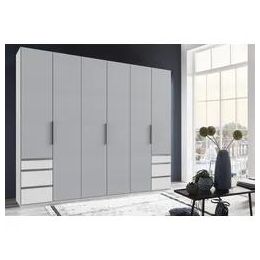 Kleiderschrank wimex "Level by fresh to go" Schränke Gr. B/H/T: 300 cm x 236 cm x 58 cm, 6 St., weiß (weiß, light grey) mit Schubladen