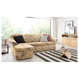 Ecksofa DOMO collection "Pegnitz L-Form" Sofas Gr. B/H/T: 238cm x 82cm x 141cm, Luxus-Microfaser, Recamiere links, mit Bettfunktion, beige wahlweise mit Bettfunktion