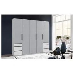 Kleiderschrank WIMEX "Level by fresh to go" Schränke Gr. B/H/T: 250 cm x 216 cm x 58 cm, 5 St., weiß (weiß, light grey) mit Schubladen