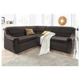 Ecksofa DOMO collection "Lale L-Form" Sofas Gr. B/H/T: 251cm x 88cm x 193cm, Microfaser PRIMABELLE, langer Schenkel rechts, ohne Bettfunktion, grau (anthrazit) mit langem Schenkel, wahlweise Bettfunktion