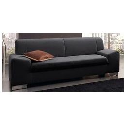 3-Sitzer DOMO collection "Alisson" Sofas Gr. B/H/T: 199cm x 75cm x 83cm, Luxus-Kunstleder, ohne Funktion, schwarz