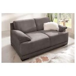 2-Sitzer Home Affaire "Telos" Sofas Gr. B/H/T: 186cm x 80cm x 96cm, Microfaser PRIMABELLE, ohne Funktion, grau mit Boxspring-Federung