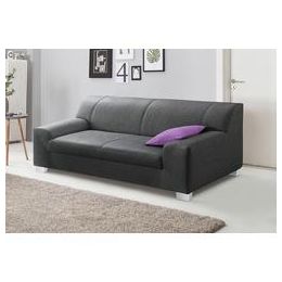 3-Sitzer DOMO collection "Amando" Sofas Gr. B/H/T: 190cm x 74cm x 79cm, Kunstleder SOFTLUX, ohne Funktion, schwarz