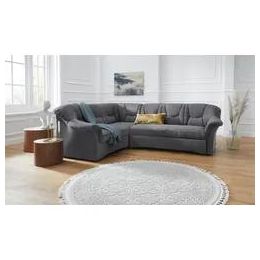 Ecksofa DOMO collection "Sarafina L-Form" Sofas Gr. B/H/T: 240cm x 83cm x 190cm, Struktur fein, langer Schenkel rechts, mit Bettfunktion-mit Federkern, grau wahlweise mit Bettfunktion, optional Federkern