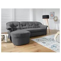 Ecksofa DOMO collection "Sarafina L-Form", grau, B:232cm H:83cm T:146cm, Luxus-Microfaser (92% Polyester, 8% Nylon), Microfaser PRIMABELLE (100% Polyester), Microfaser PRIMABELLE (100% Polyester) / Struktur (90% Polyester; 10% Polyacryl), Sofas, wahlweise mit Bettfunktion, optional mit Federkern