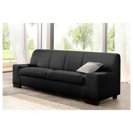 3-Sitzer DOMO collection "Norma" Sofas Gr. B/H/T: 212cm x 74cm x 85cm, Kunstleder SOFTLUX, ohne Funktion, schwarz